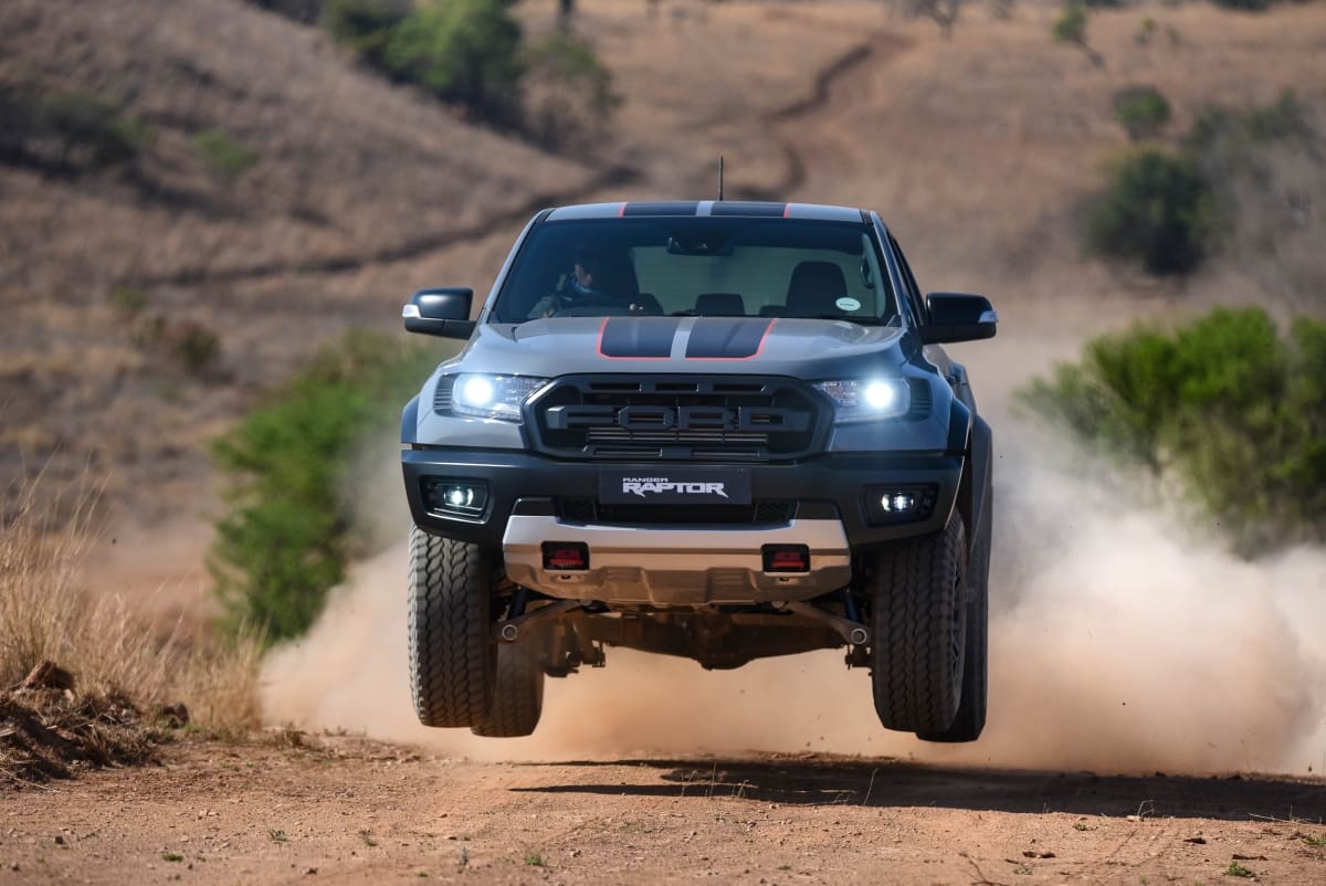 Flying above the trail with the Ford Ranger Raptor - Hello Joburg